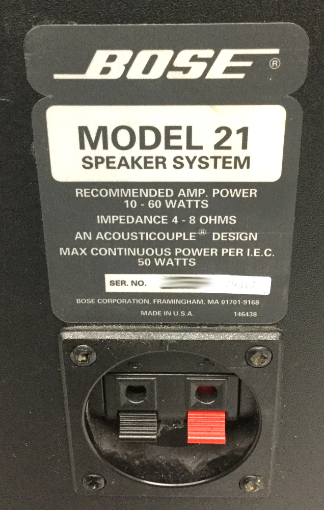 Bose Speakers Model 21