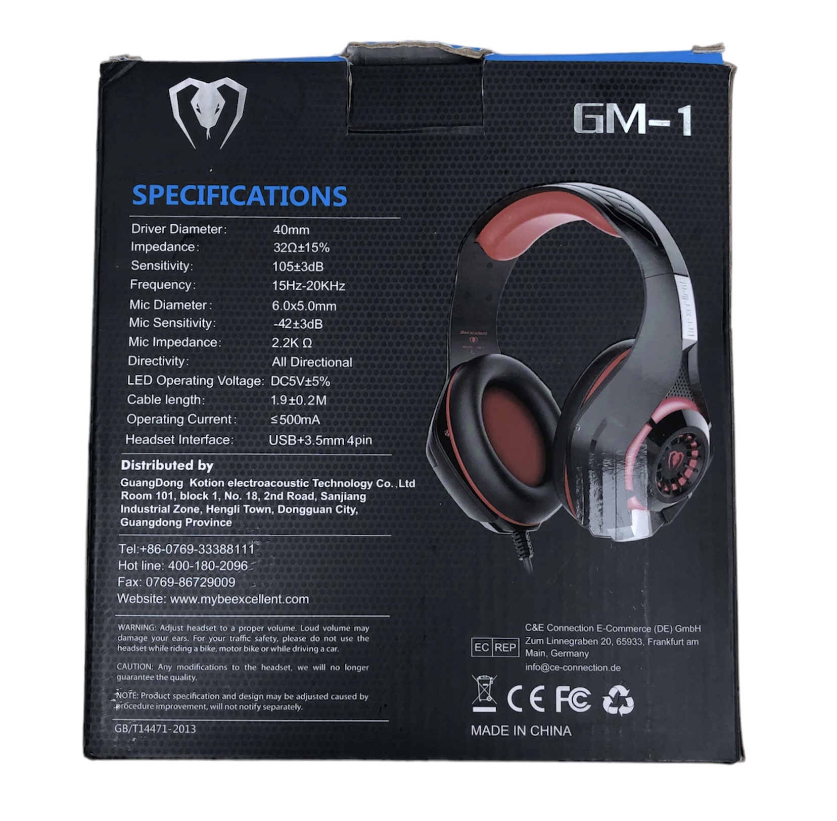 Beexcellent Headphones GM-1