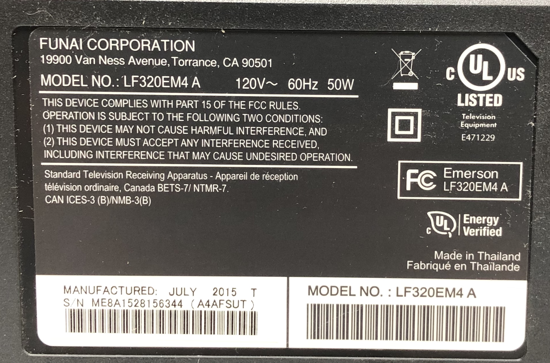 Emerson LED LF320EM4A