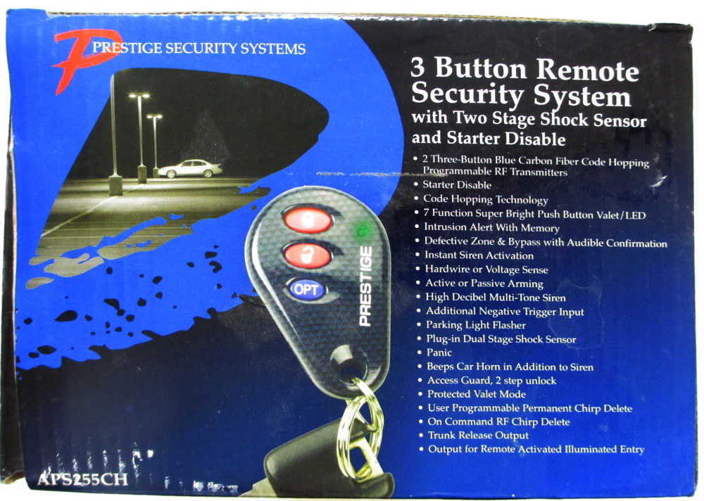 Prestige Security Systems Car Alarm APS255CH Car Alarm