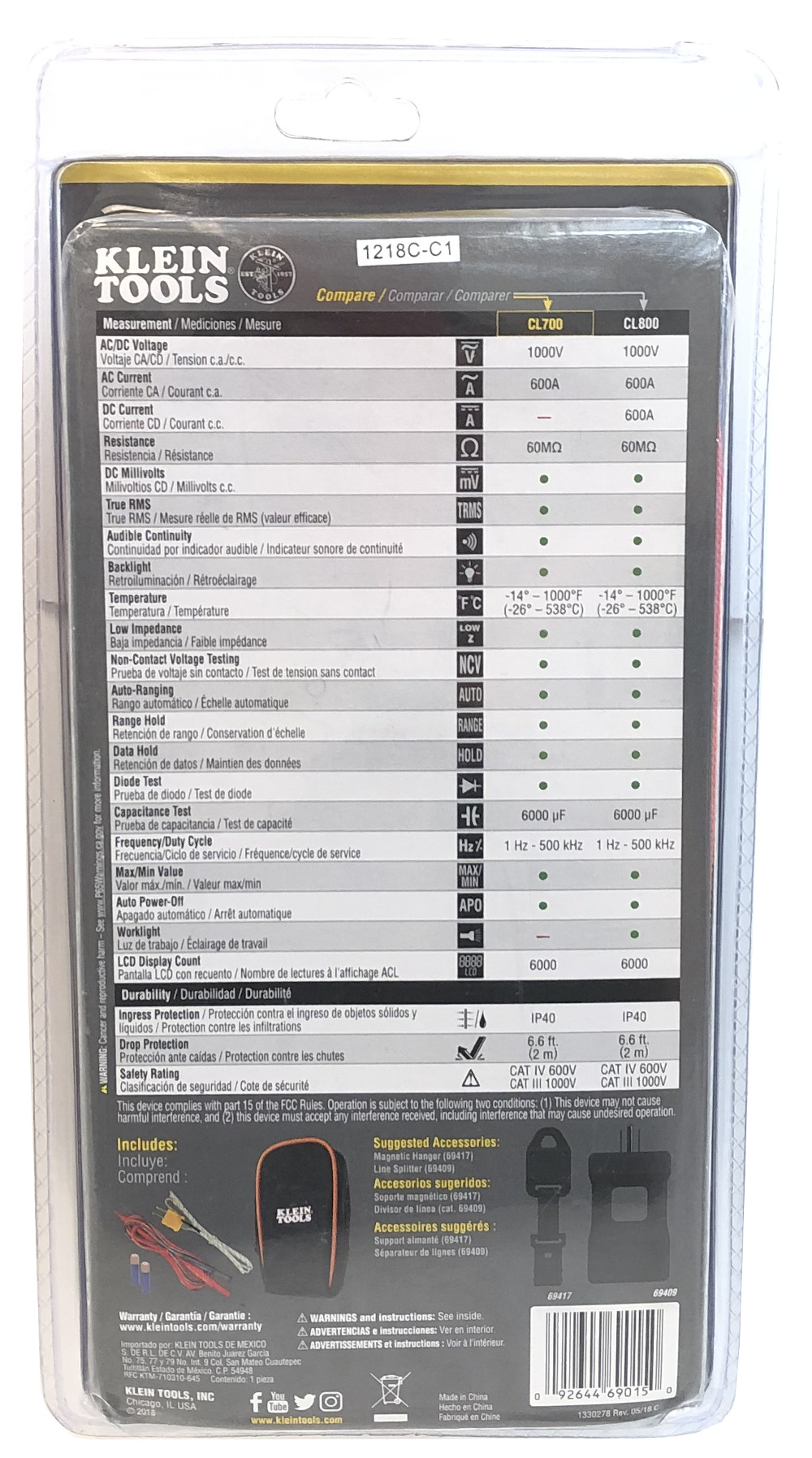 Klein Electrician tools CL700