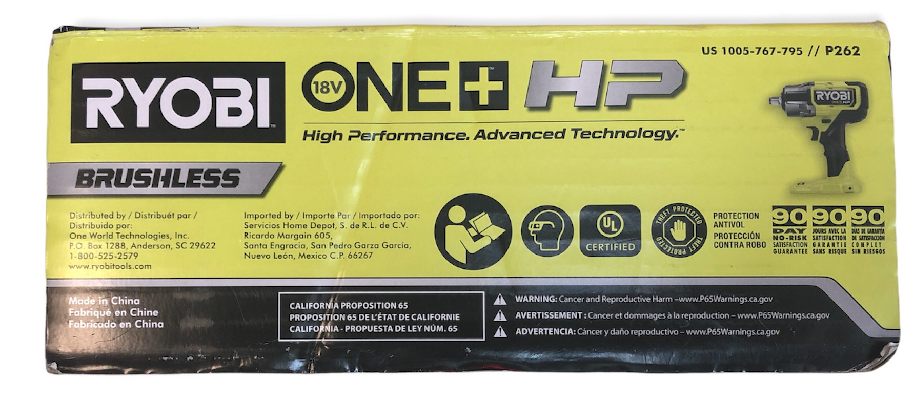 Ryobi Cordless hand tools P262