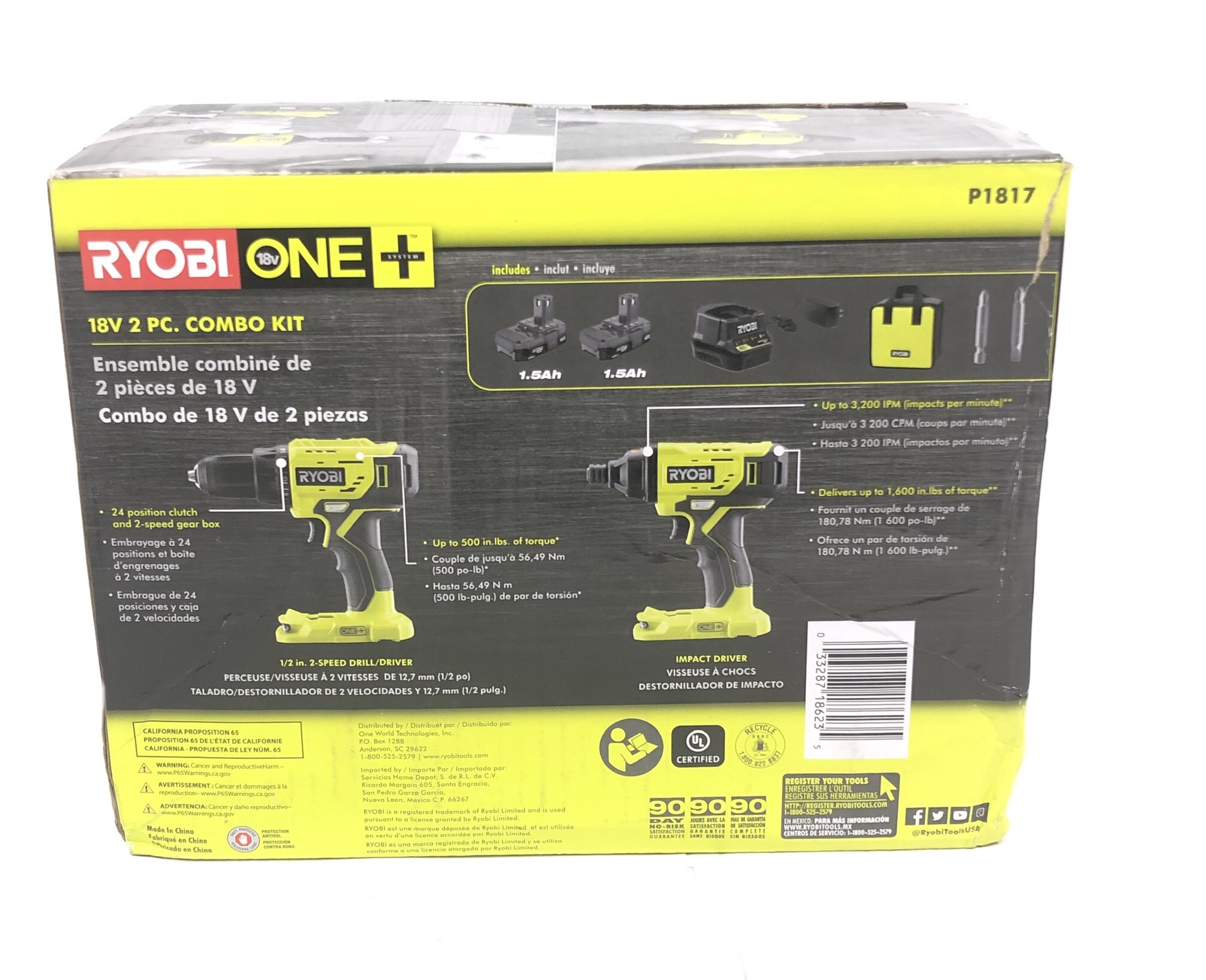 Ryobi Cordless hand tools P1818