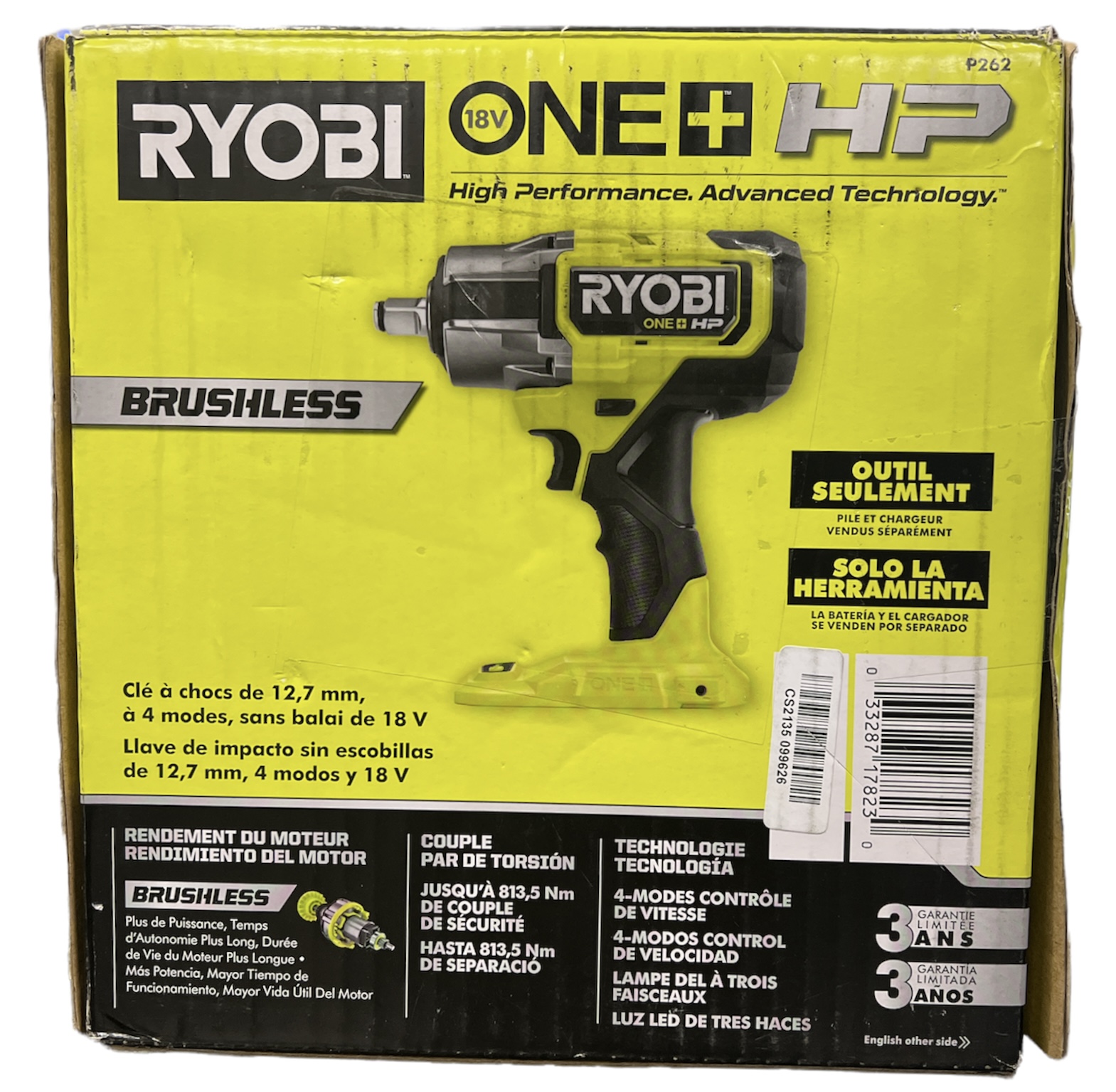 Ryobi Cordless hand tools P262
