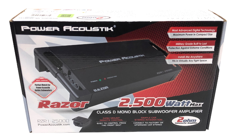 Power Acoustik Power Amplifier RZR1-2500D
