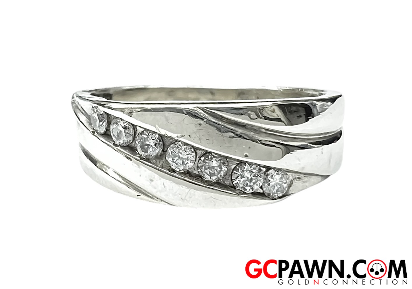 Mgw Unisex Cluster ring 10kt White Gold - Cluster Rings at GunBroker ...