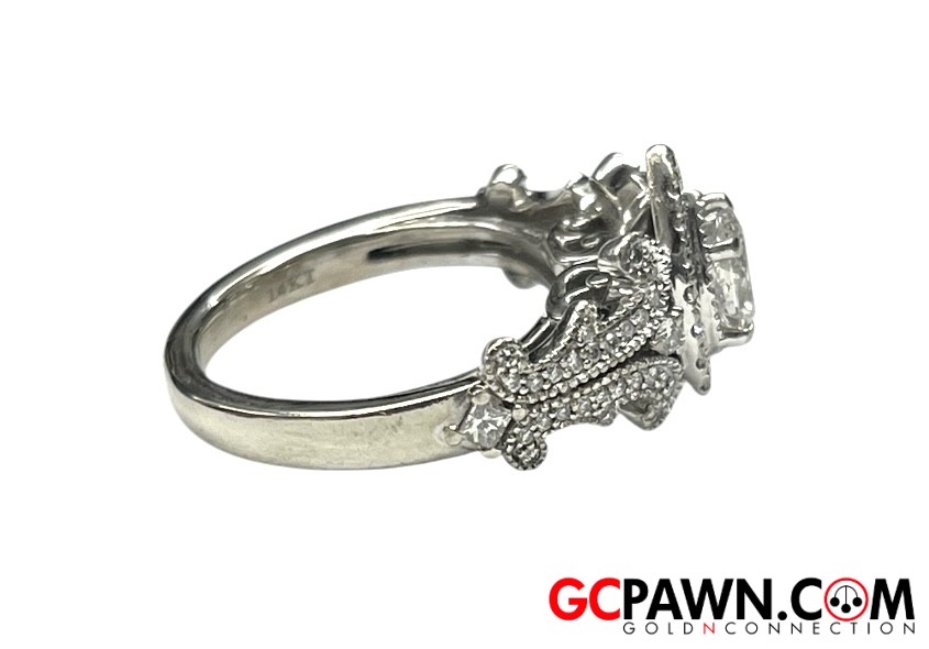 Vera Wang "Love Collection" Women's Solitaire ring 14kt White Gold ...