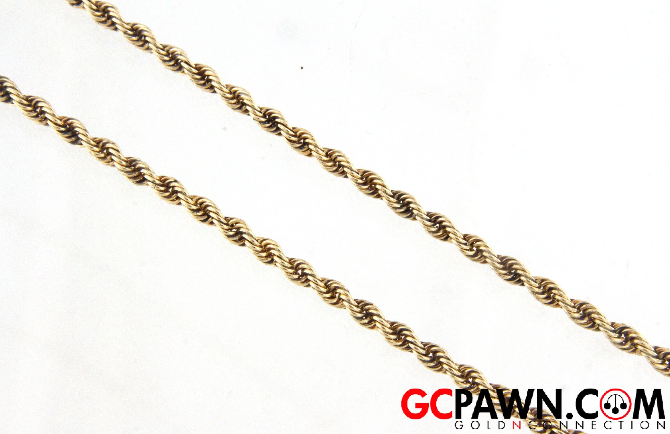 4mm Unisex Chain 14kt Yellow Gold - Chains at GunBroker.com : 1081290017