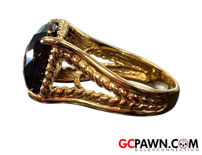 4.0 Women's Solitaire ring 14kt Yellow Gold - Solitaire Rings at ...