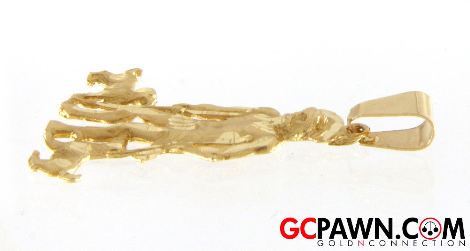 St. Lazarus Unisex Charm 14kt Yellow Gold - Charms at GunBroker.com ...