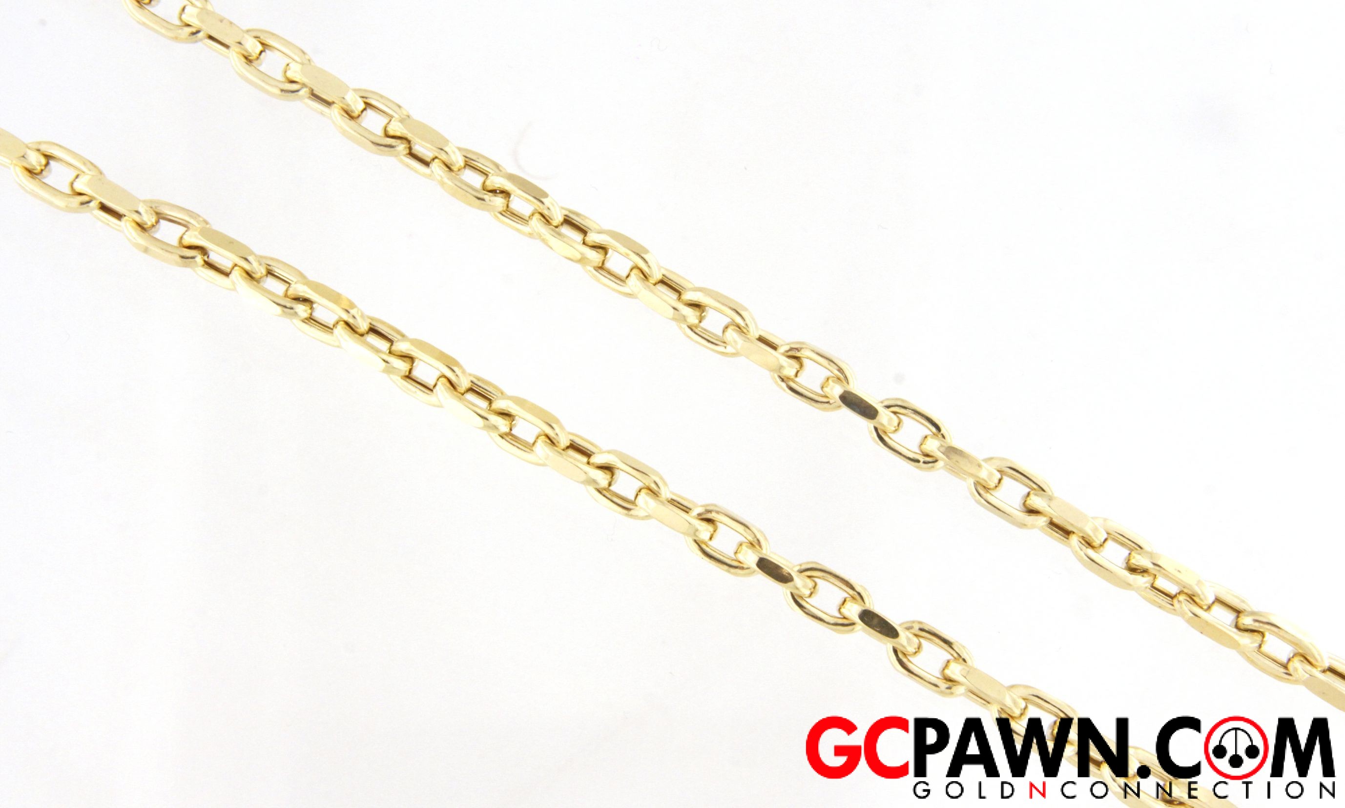 Cable Link Unisex Chain 10kt Yellow Gold - Chains at GunBroker.com ...