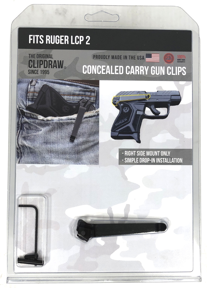 Clipdraw Ruger LCP II Black - Holsters & Gun Leather at GunBroker.com ...